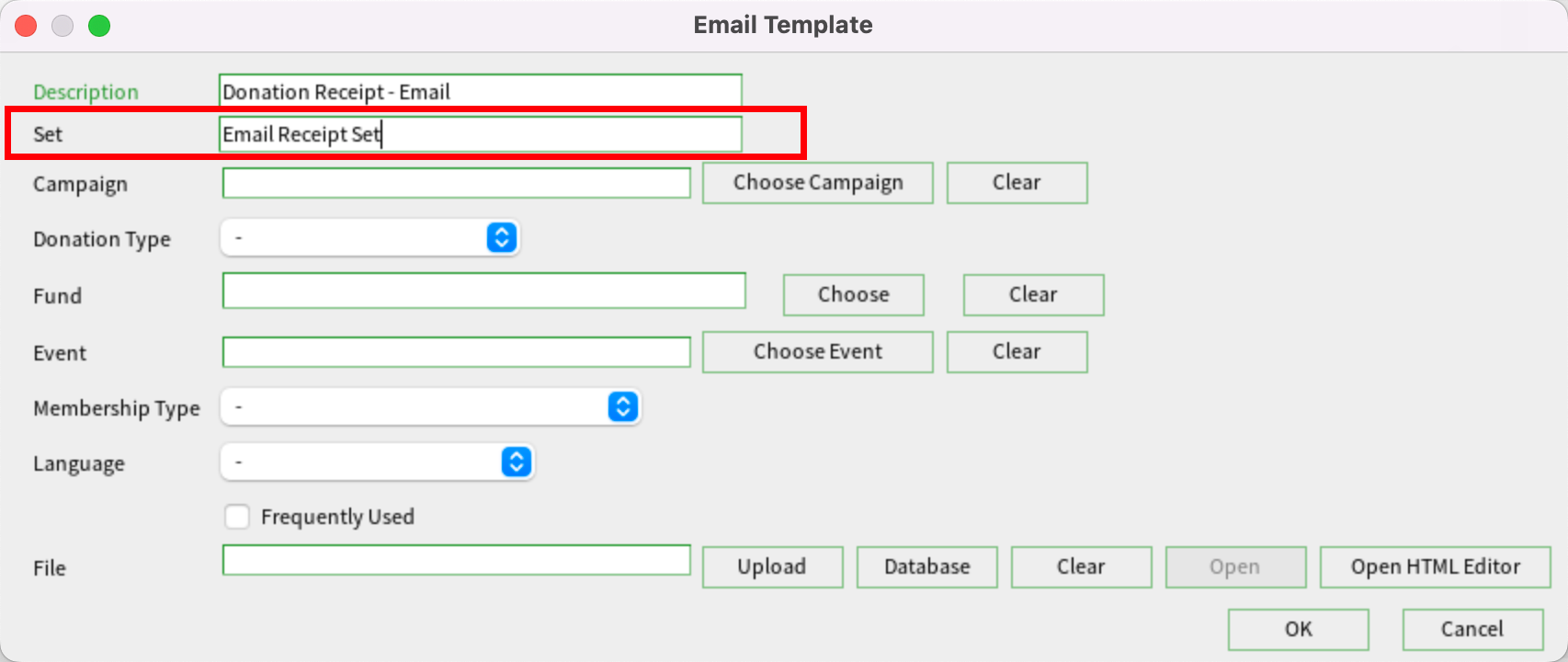 How to Use a Set of Templates