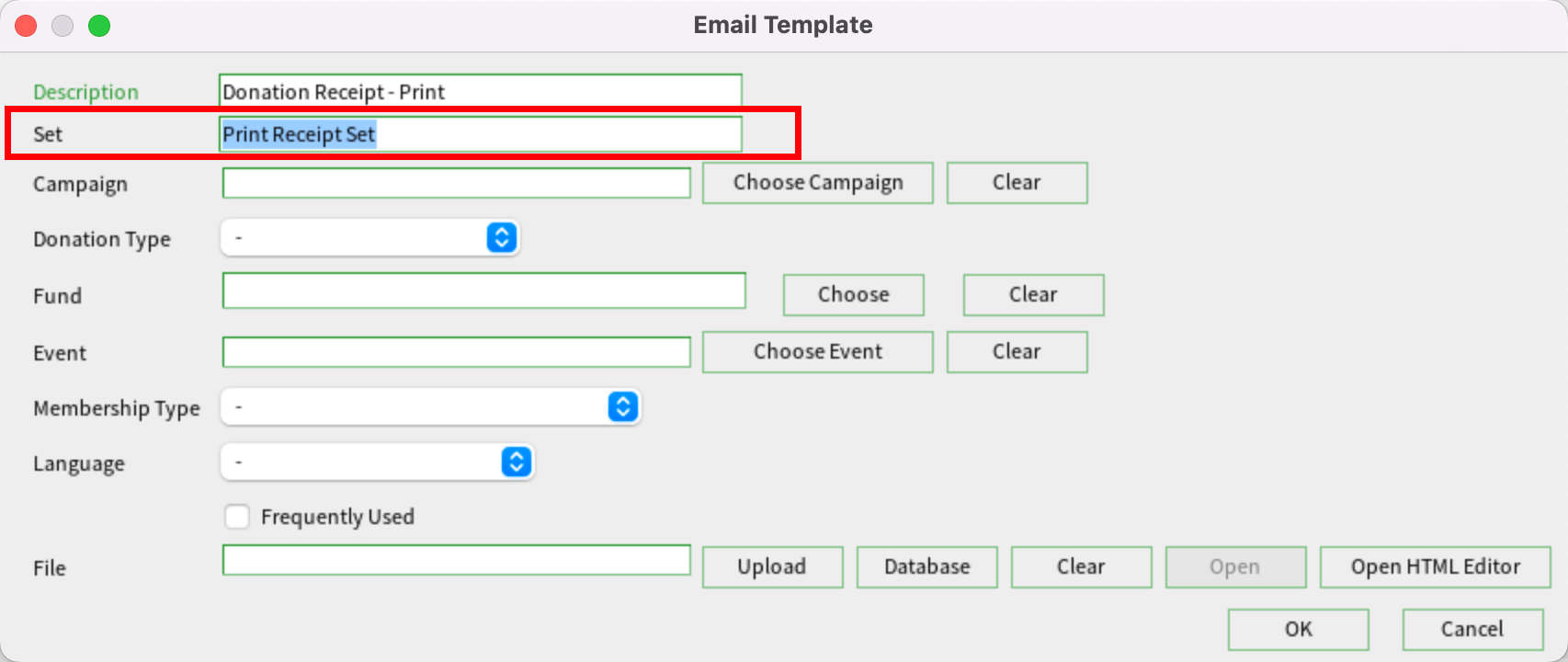 How to Use a Set of Templates