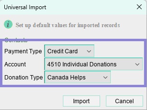 How to use Universal Import to import donations from third party tools