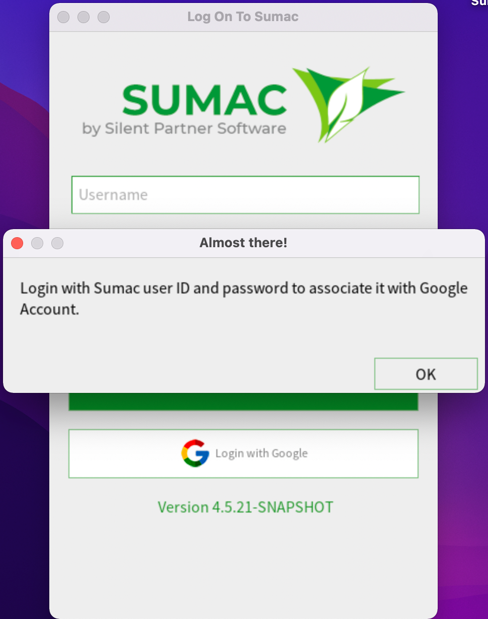How to login to your Sumac database