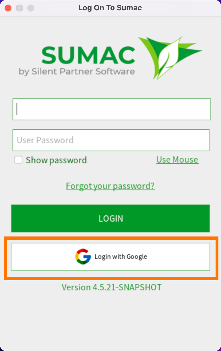 How to login to your Sumac database