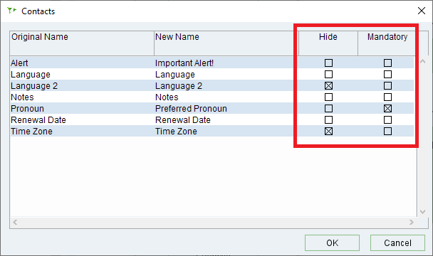 How to set up Field Preferences