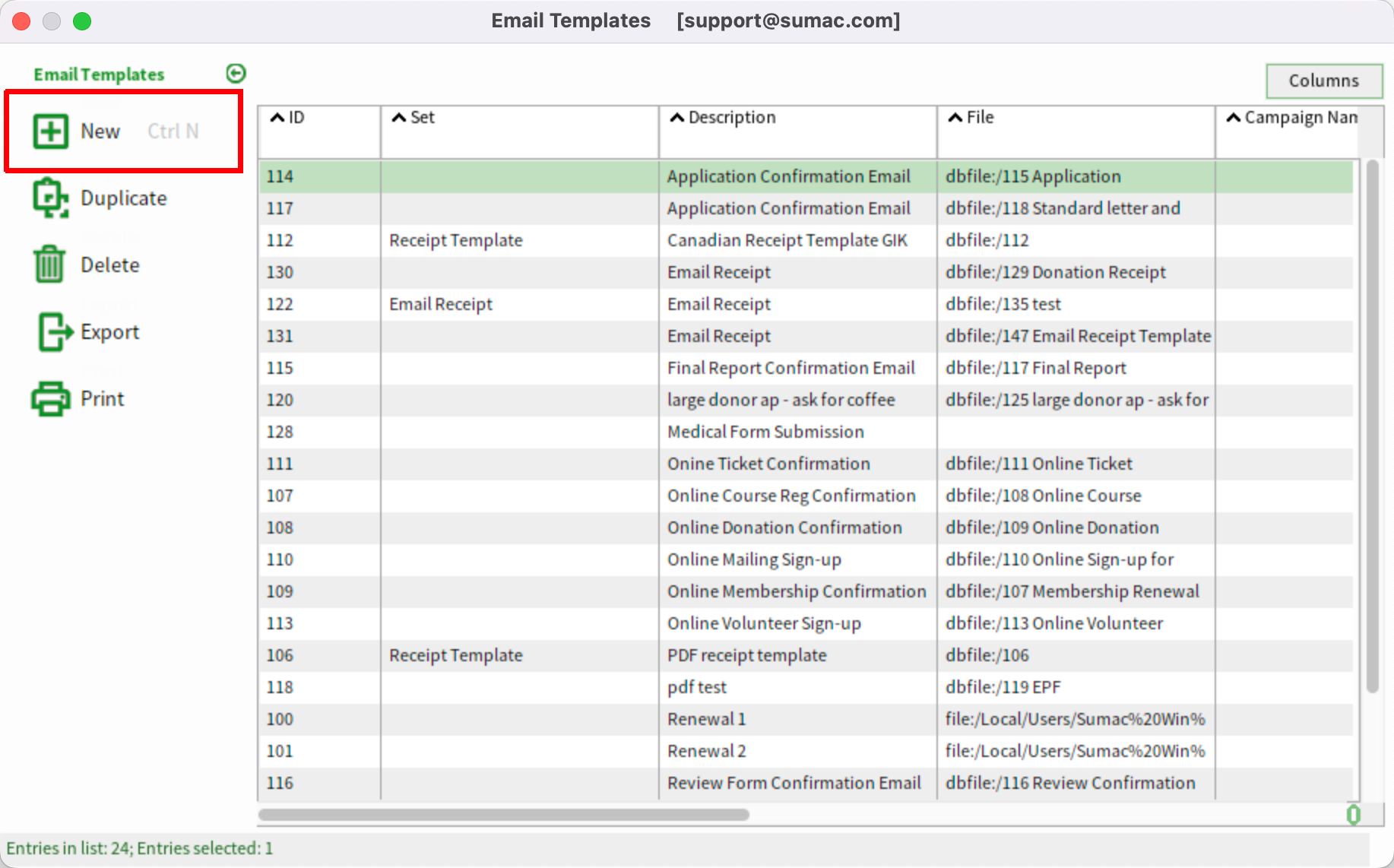How to Use a Set of Templates